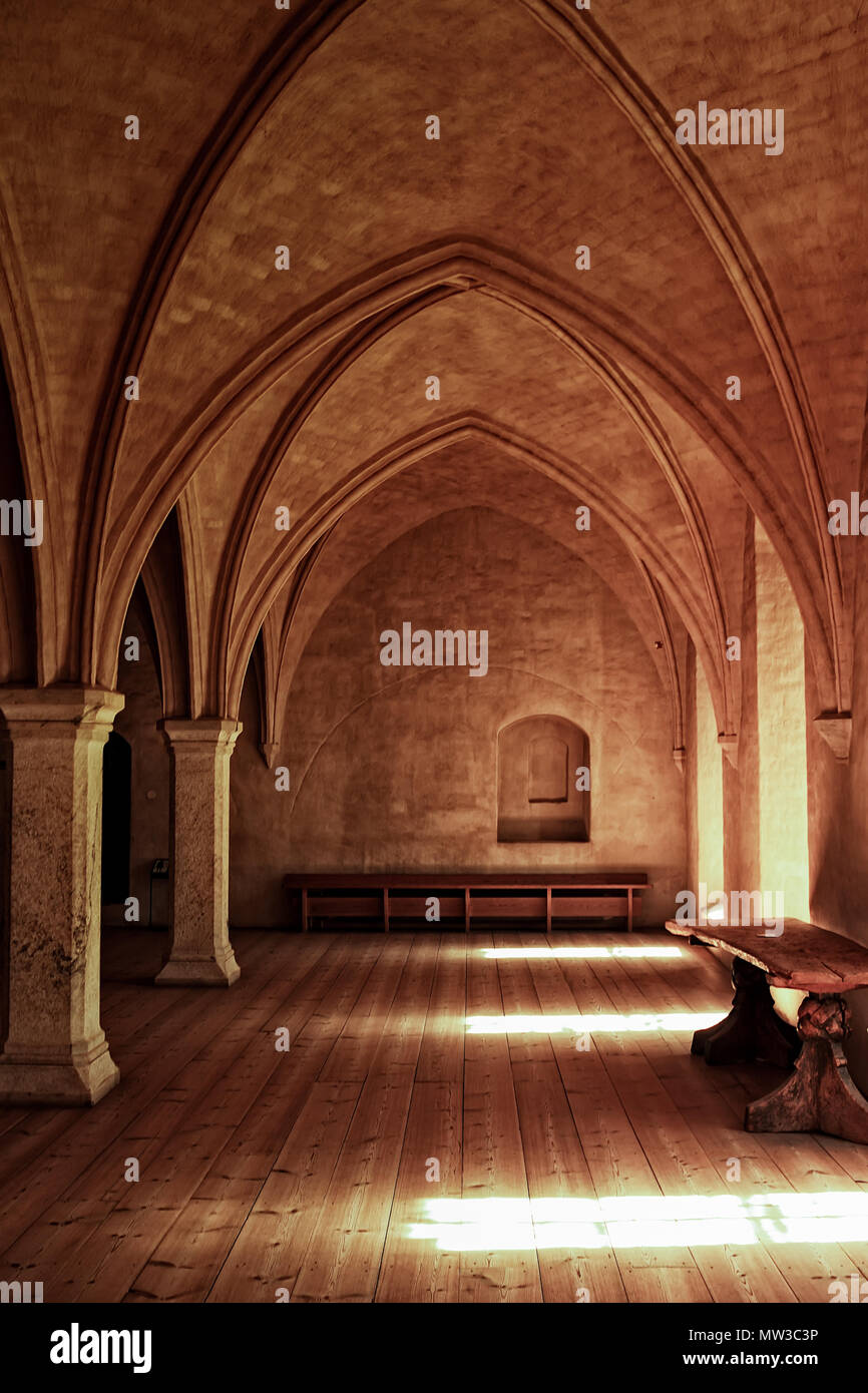 A small chapel at the medieval castle of Turku in Finland. The castle ...