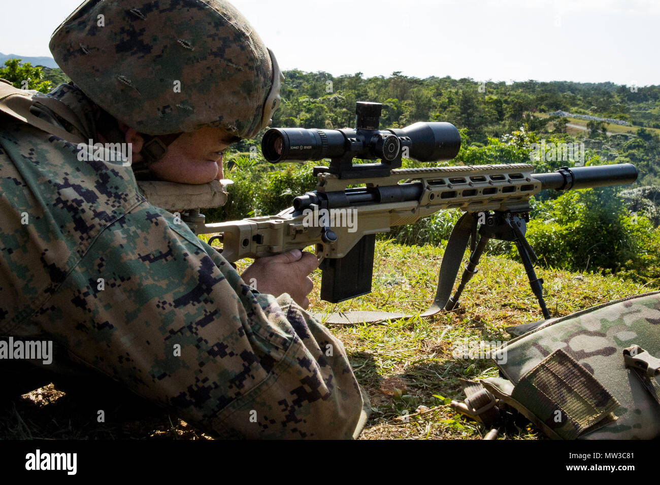 Sgt. Dominique Siu, a scout sniper with Weapons Co., Battalion Landing ...