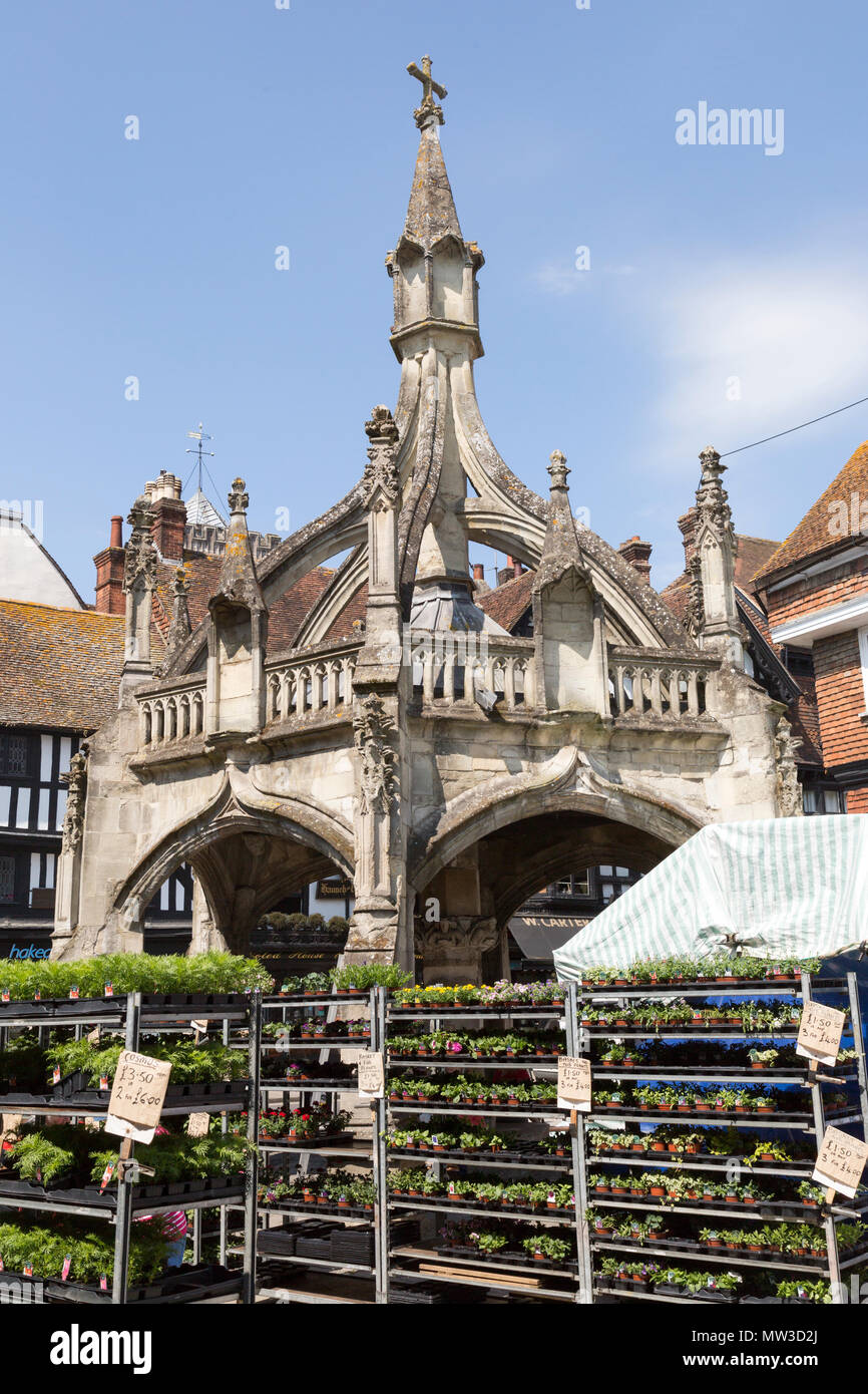 Market cross known as Poultry Cross, Salisbury, Wiltshire, England, UK ...