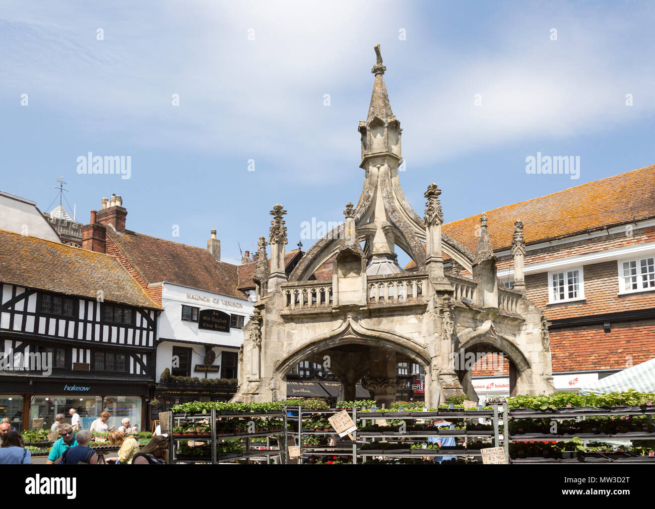 Market cross known as Poultry Cross, Salisbury, Wiltshire, England, UK ...