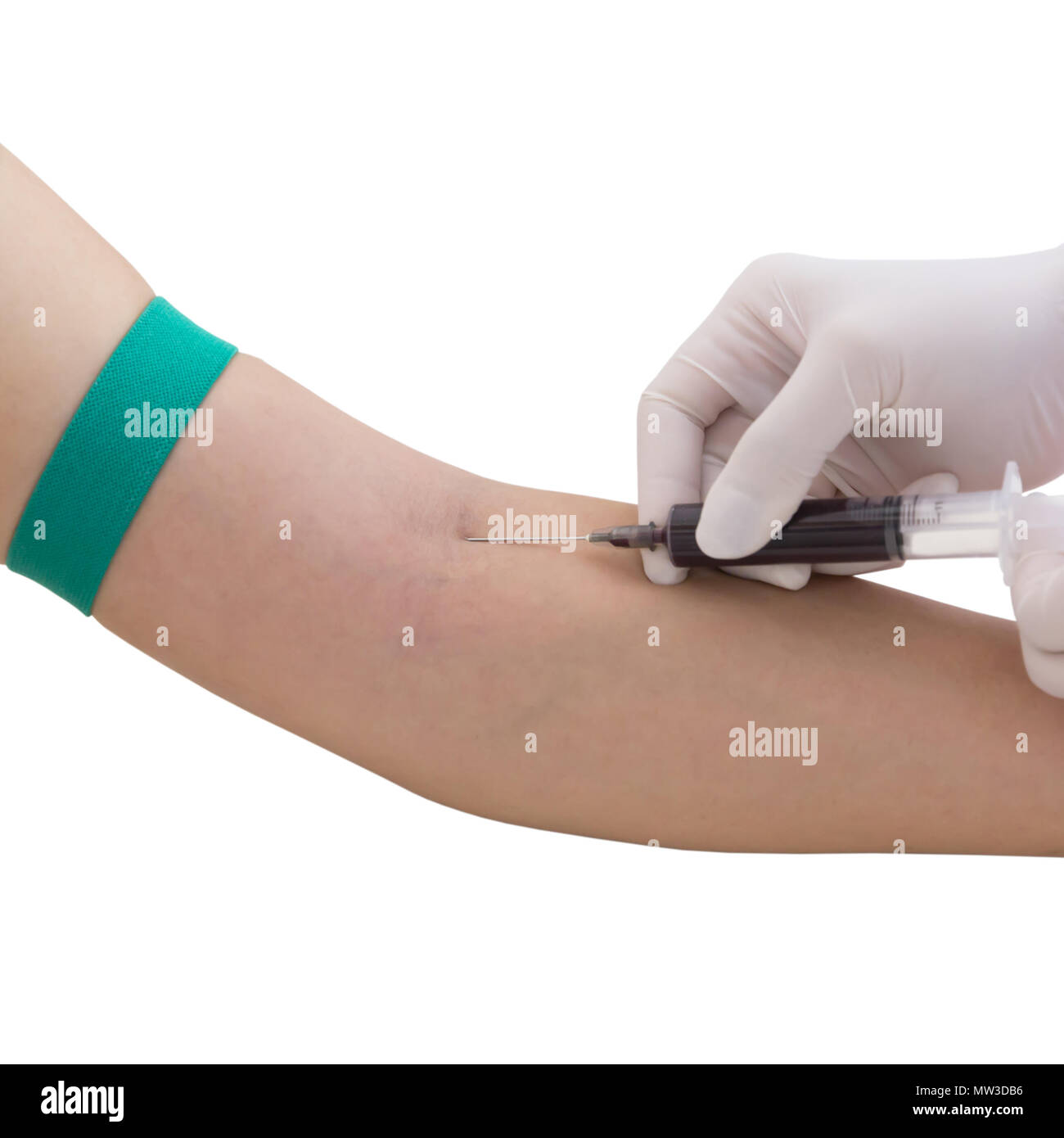 Laboratory with nurse taking blood sample from patient Stock Photo - Alamy