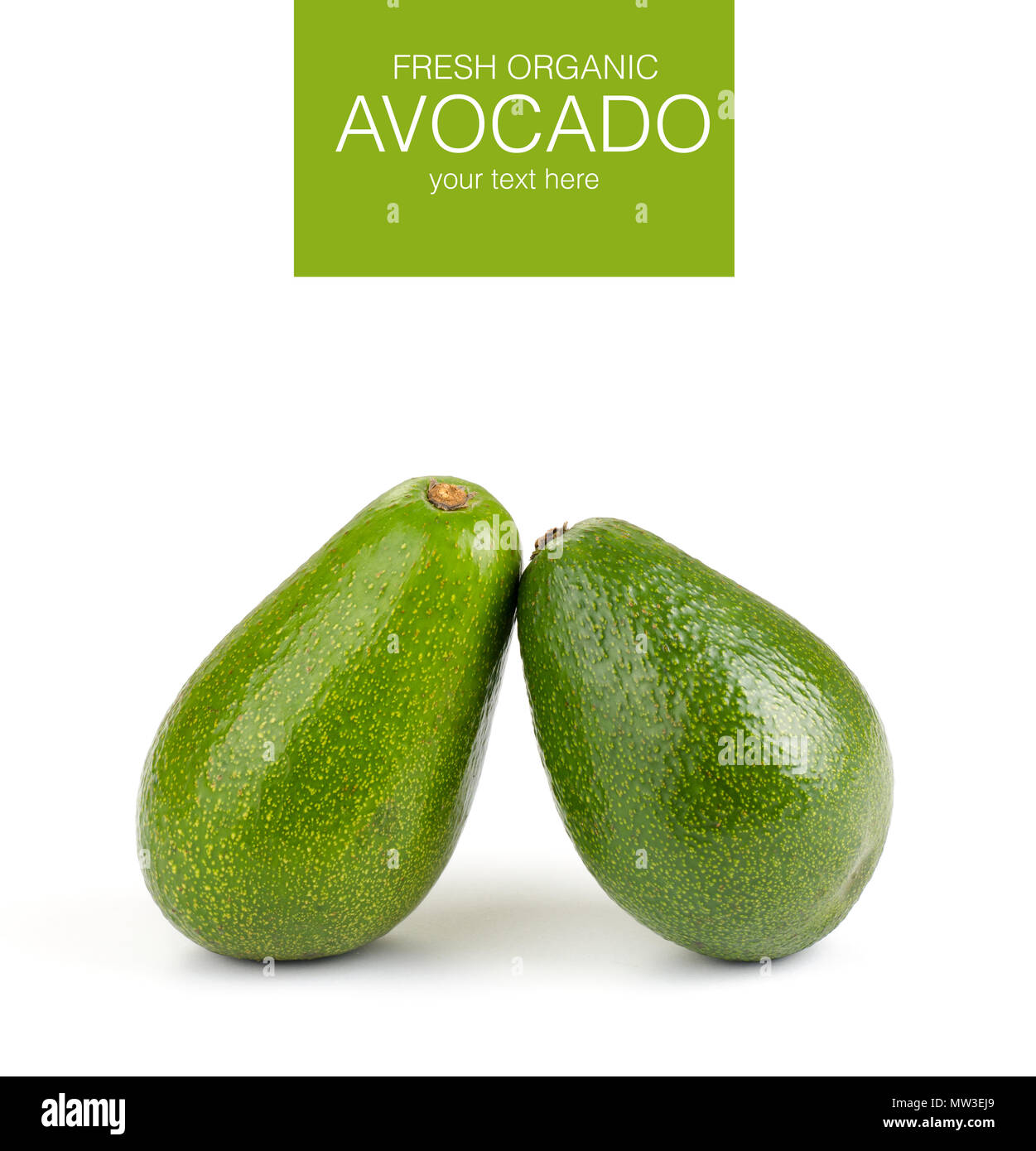 Fresh avocado fruits isolated on white background Stock Photo - Alamy