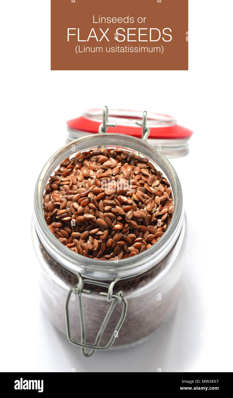 Close-up shot of Organic Linseed or Flax seed Stock Photo - Alamy