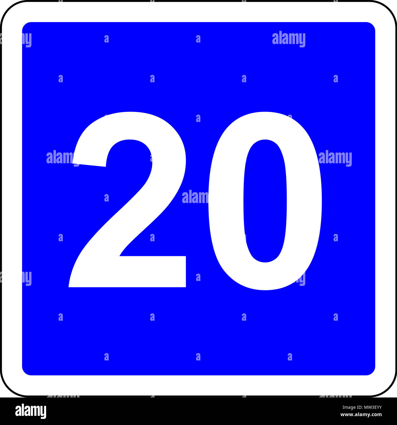 20 km h speed limit sign hi-res stock photography and images - Alamy