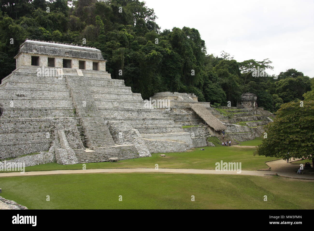 Palenque, Mexico, Archeological ruins, Temple of Inscriptions Stock ...