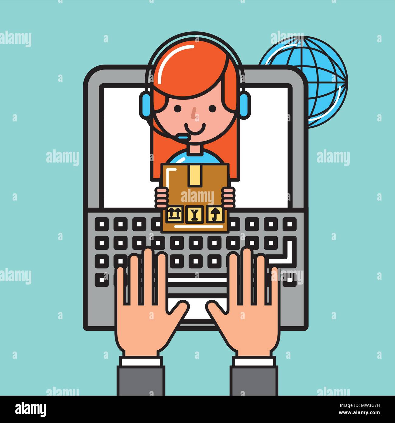 Market worker loading Stock Vector Images - Alamy