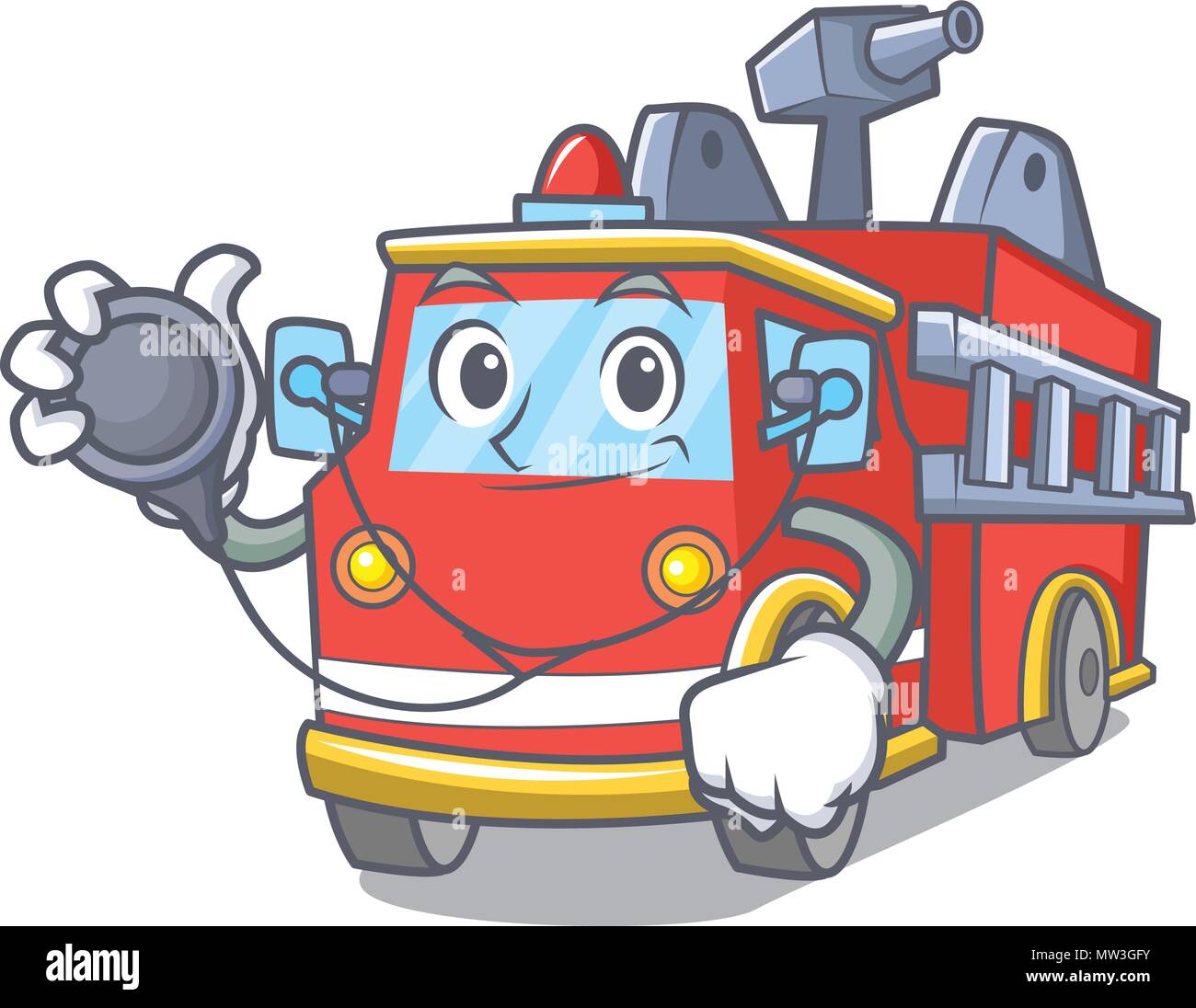 Doctor fire truck character cartoon Stock Vector Image & Art - Alamy