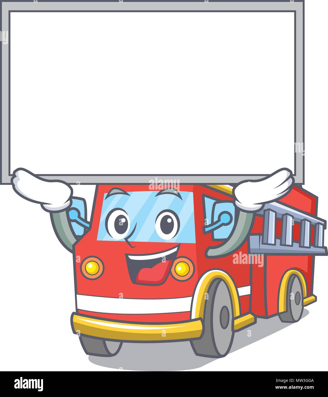 Up board fire truck character cartoon Stock Vector Image & Art - Alamy