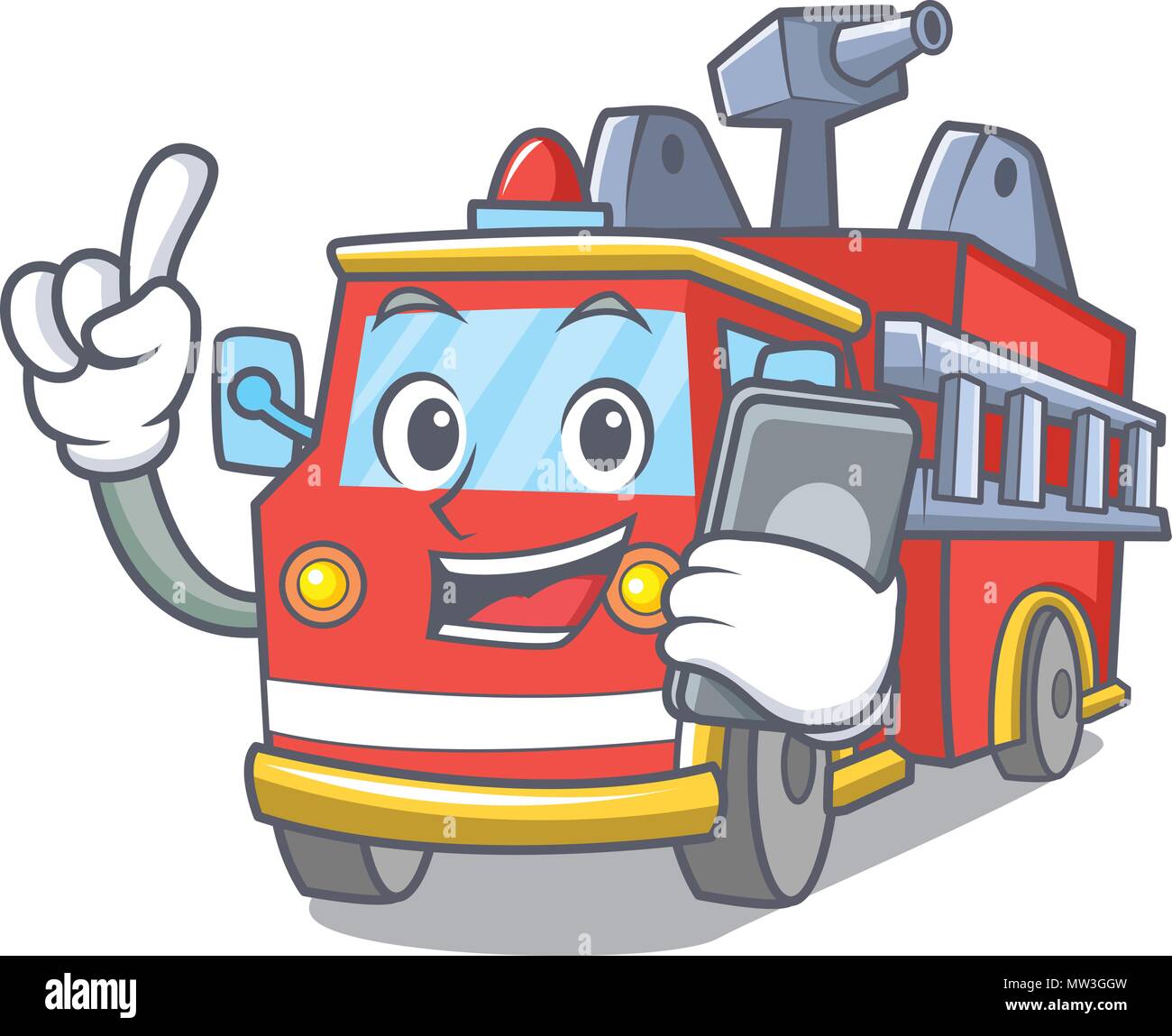 Fire engine emergency phone Stock Vector Images - Alamy