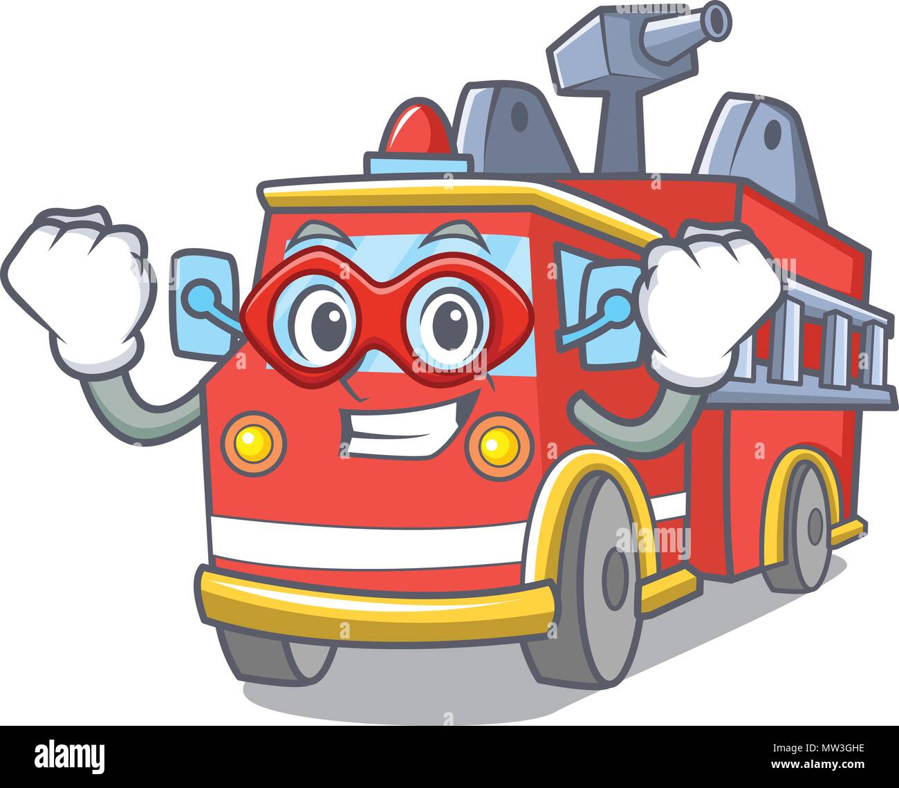 Super hero fire truck character cartoon Stock Vector Image & Art - Alamy