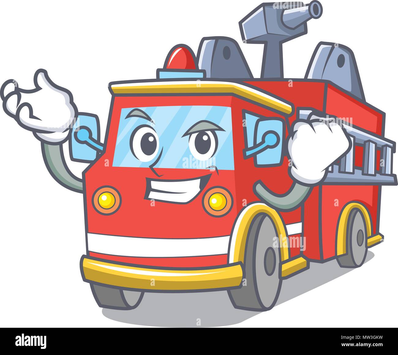Successful fire truck character cartoon Stock Vector Image & Art - Alamy