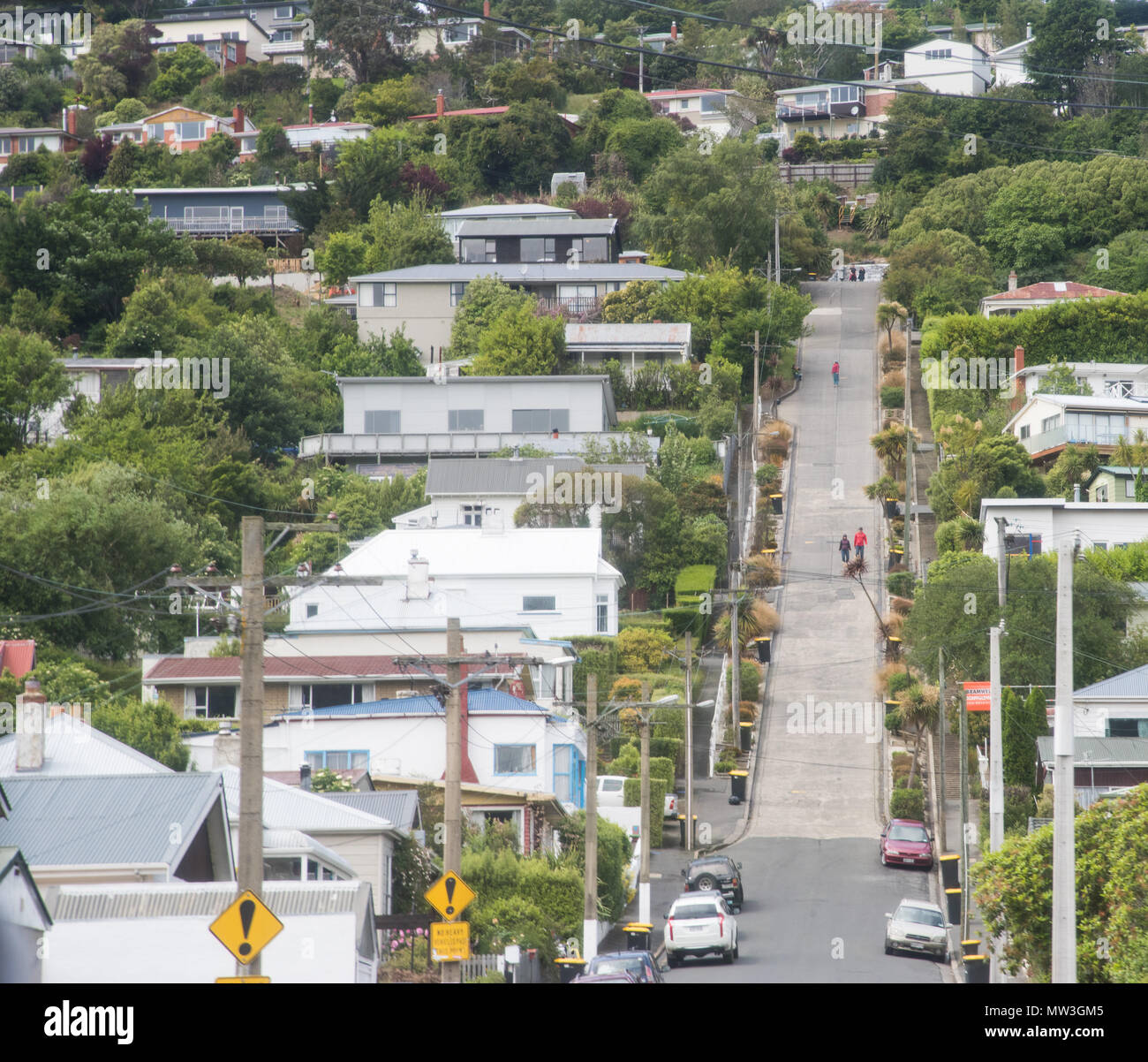 Dunedin, South Island, New Zealand-December 12,2016: People walking on ...