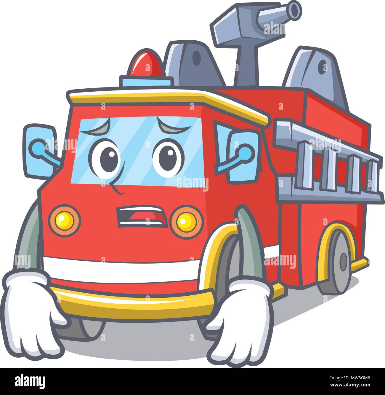 Fireman driving fire truck Stock Vector Images - Alamy