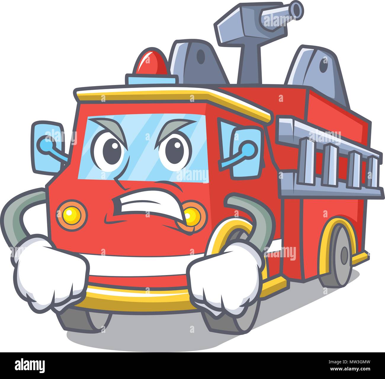 Angry fire truck mascot cartoon Stock Vector Image & Art - Alamy