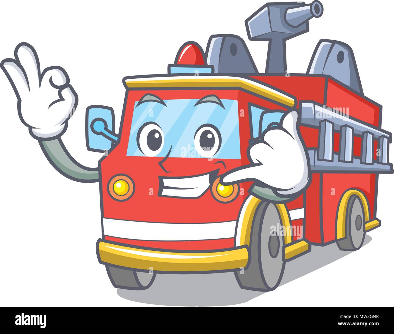Call me fire truck mascot cartoon Stock Vector Image & Art - Alamy