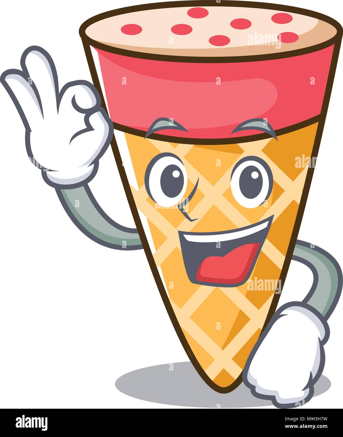 Okay ice cream tone character cartoon Stock Vector Image & Art - Alamy