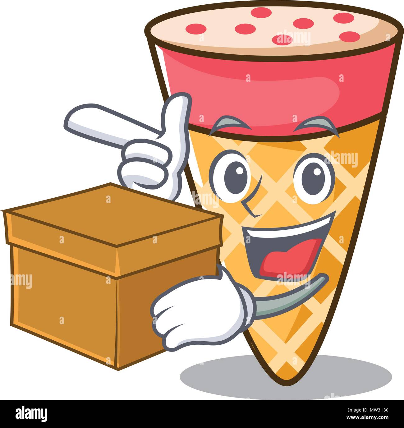 With box ice cream tone character cartoon Stock Vector Image & Art - Alamy