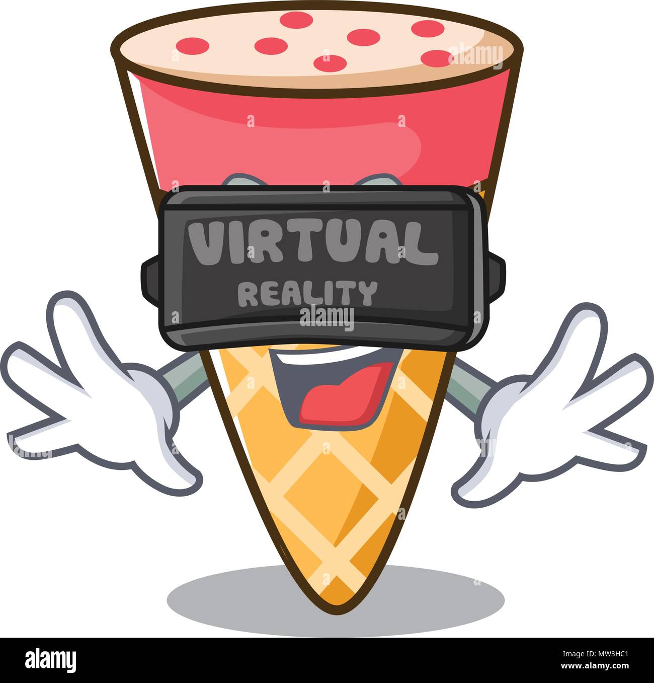Virtual reality ice cream tone mascot cartoon Stock Vector Image & Art ...
