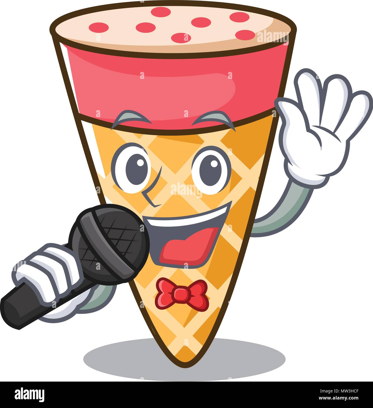 Singing ice cream tone mascot cartoon Stock Vector Image & Art - Alamy