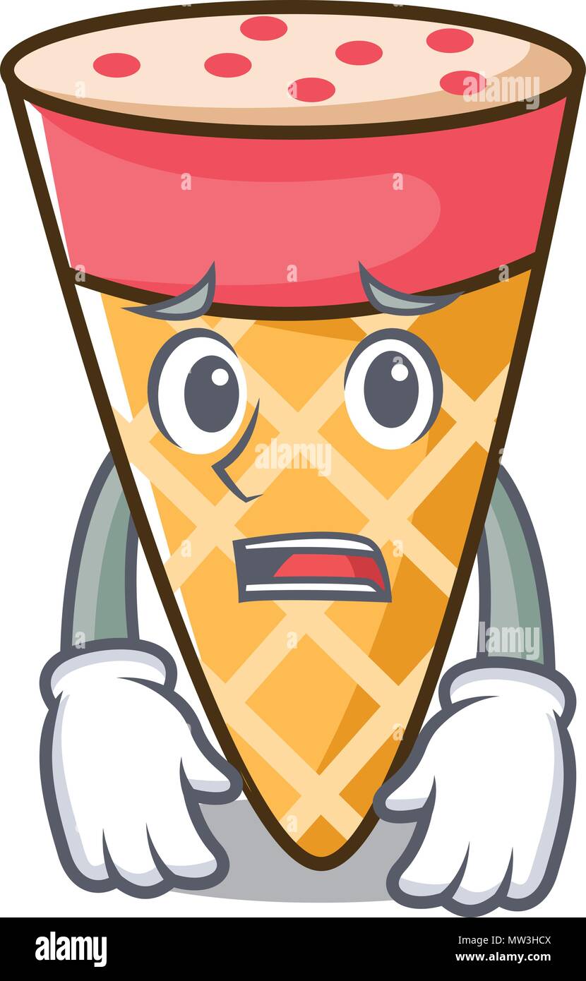 Afraid ice cream tone mascot cartoon Stock Vector Image & Art - Alamy