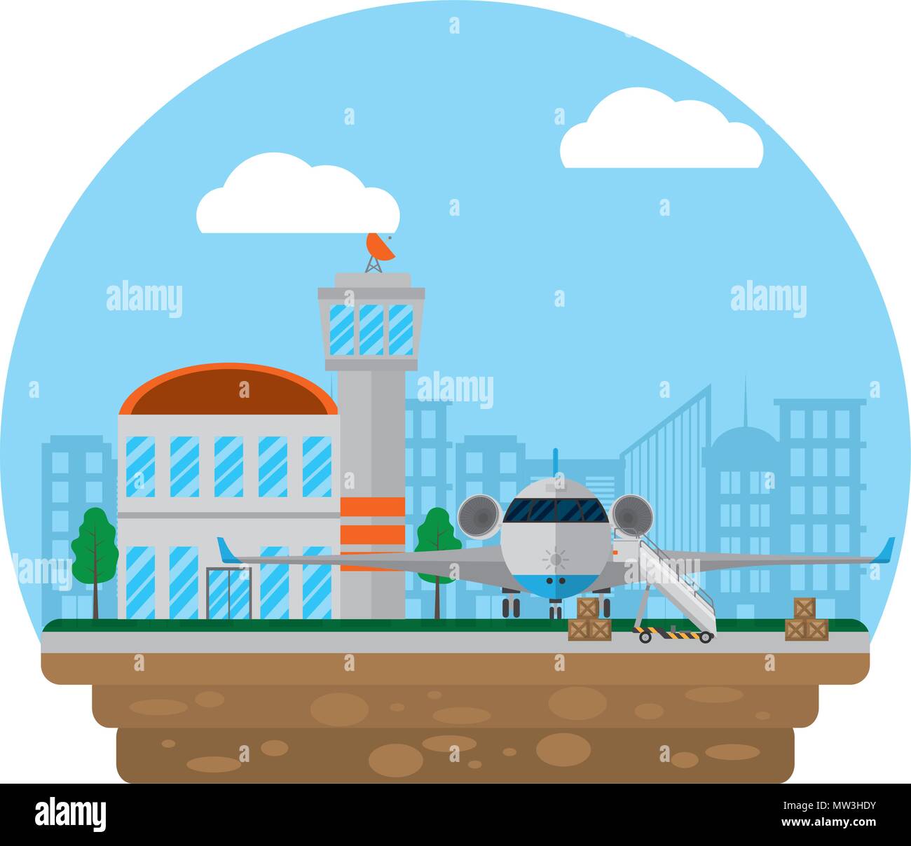 Airport architecture color Stock Vector Images - Alamy