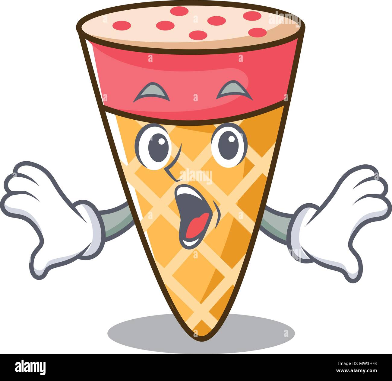 Surprised ice cream tone mascot cartoon Stock Vector Image & Art - Alamy