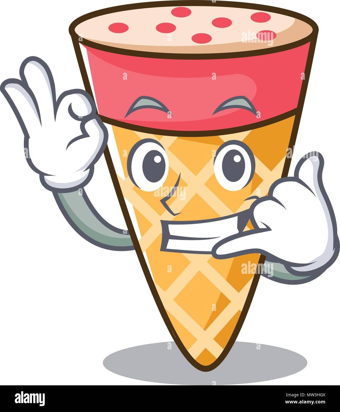 Call me ice cream tone mascot cartoon Stock Vector Image & Art - Alamy