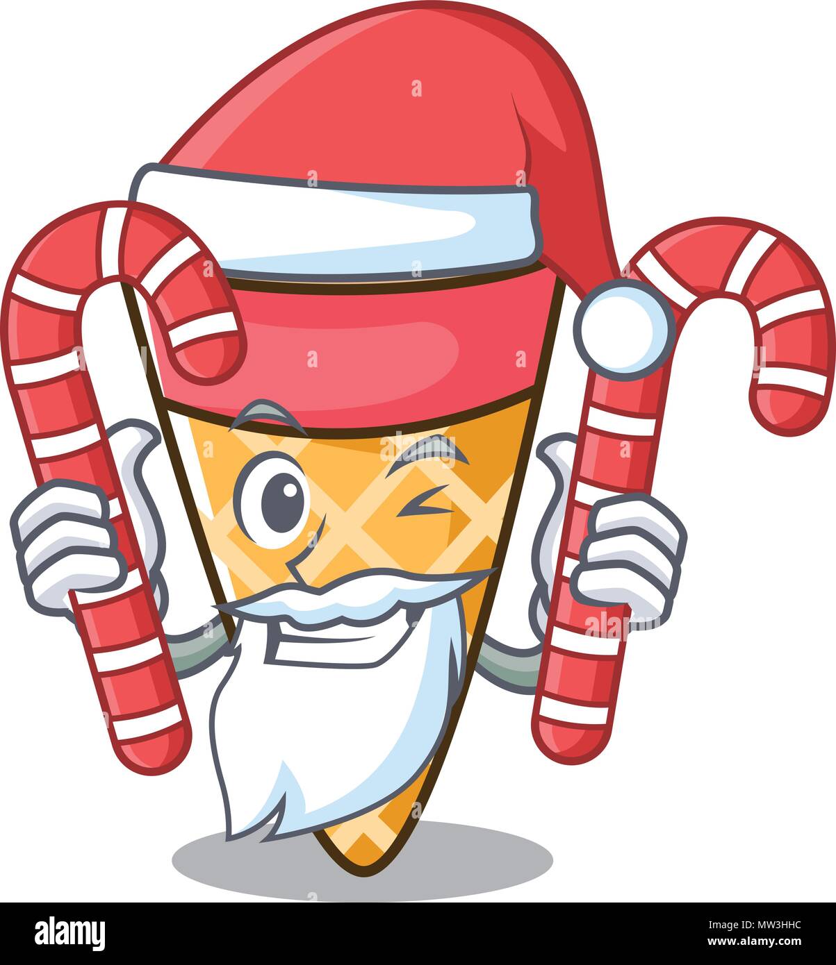 Santa with candy ice cream tone mascot cartoon Stock Vector Image & Art ...