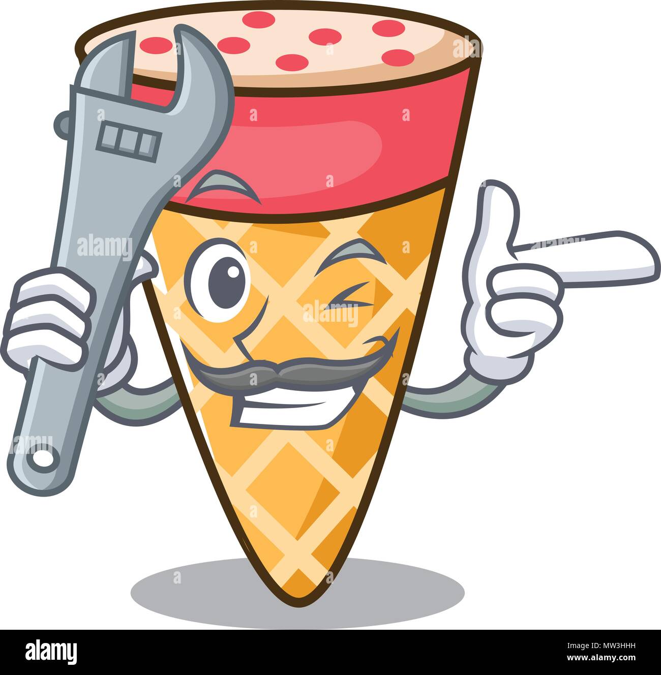Mechanic ice cream tone mascot cartoon Stock Vector Image & Art - Alamy