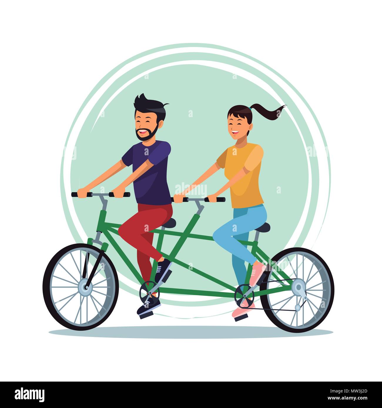 People riding bikes Stock Vector Image & Art - Alamy