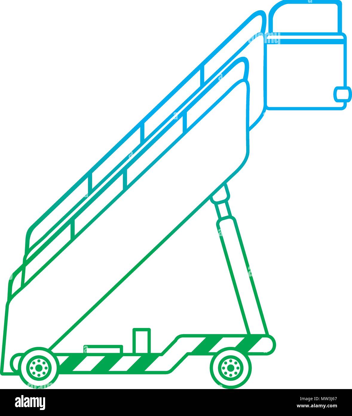 degraded line airport stair travel object service Stock Vector Image ...