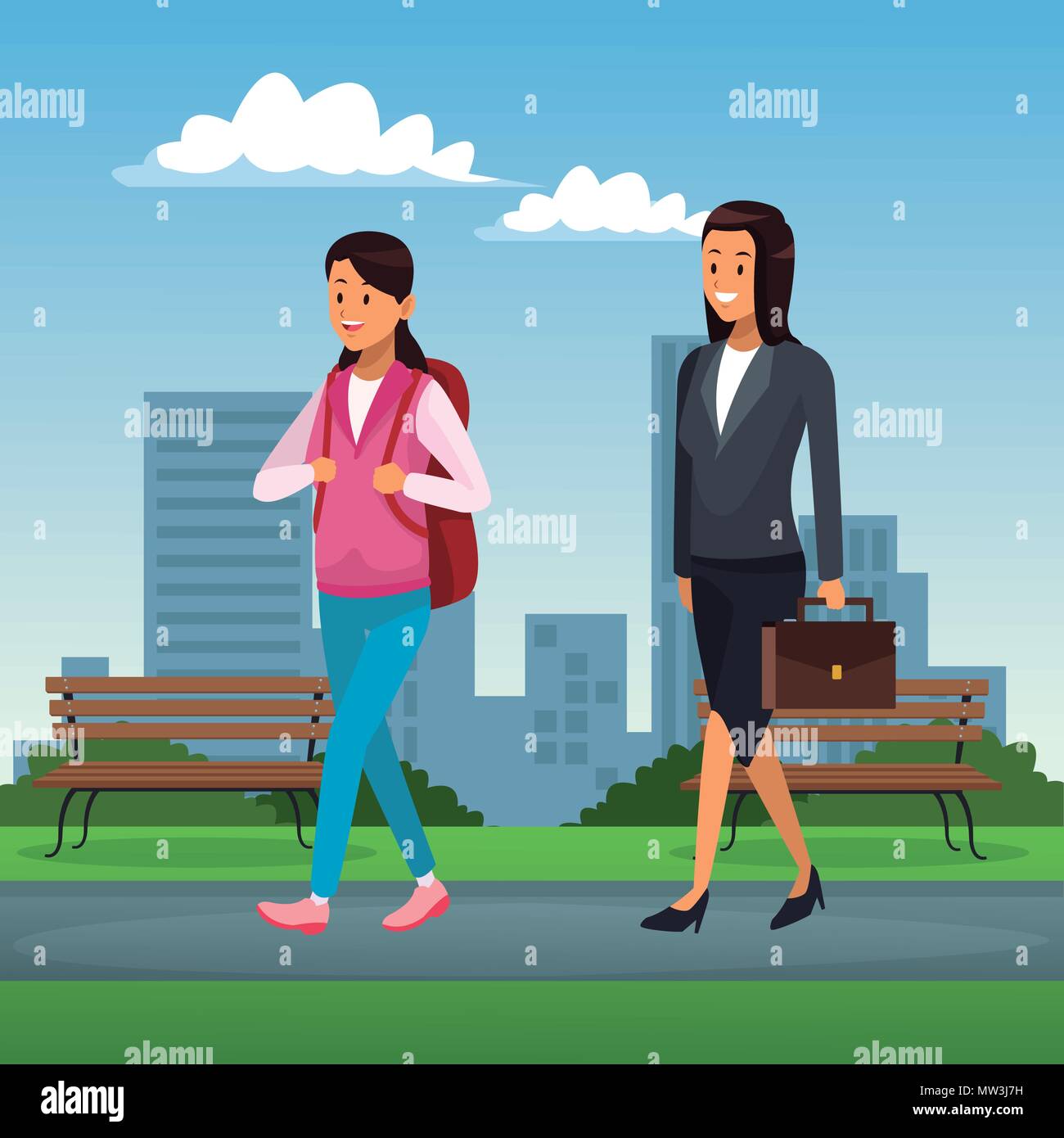 Women in routine day Stock Vector Image & Art - Alamy