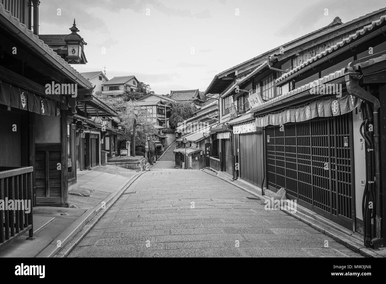 Kyoto, Japan - Jul 15, 2015. Traditional houses at Sannenzaka Old Town in Kyoto, Japan. Kyoto ...