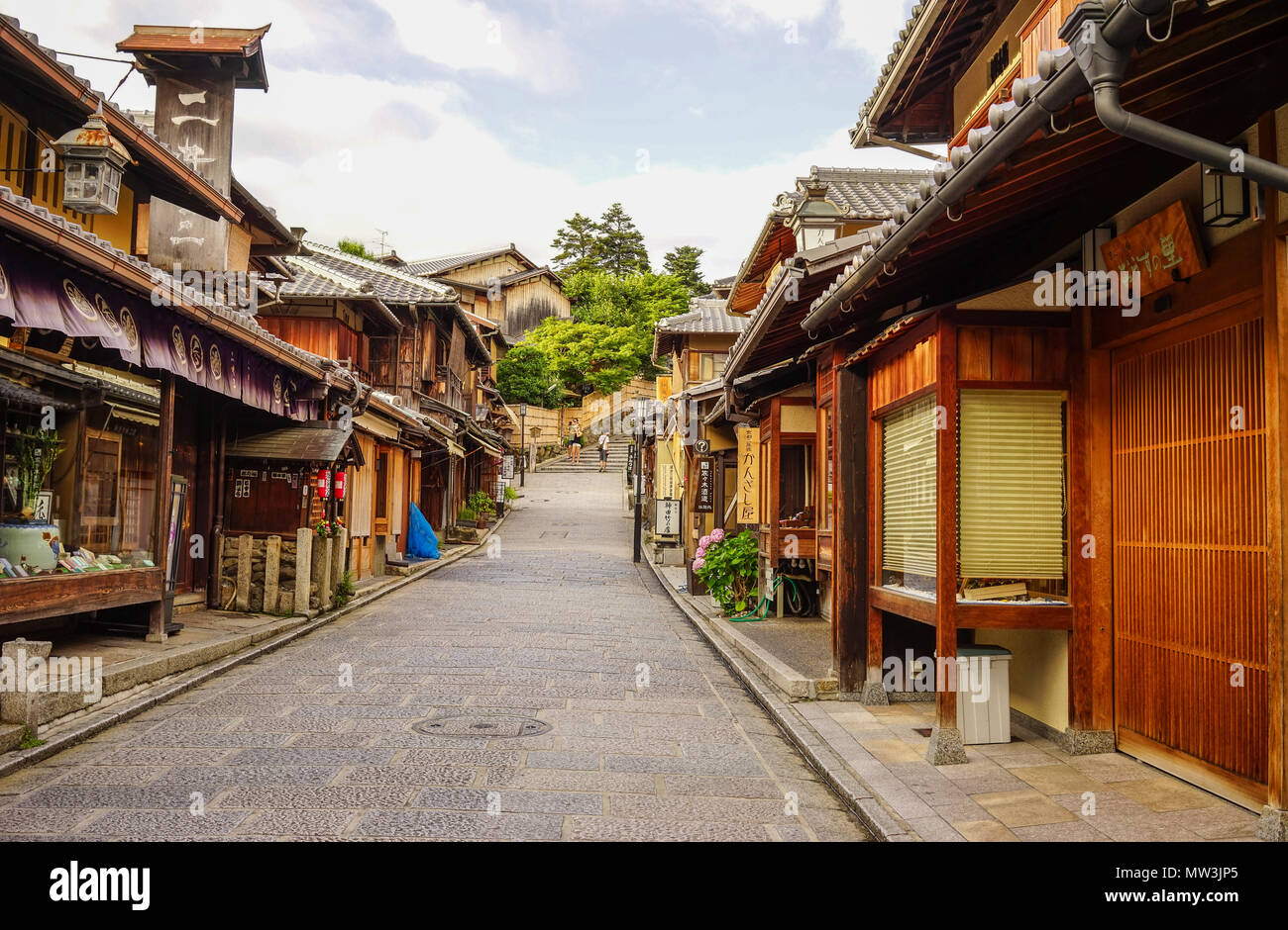 Kyoto, Japan - Jul 15, 2015. View of Ninenzaka Old Town in Kyoto, Japan. Kyoto was the Imperial ...