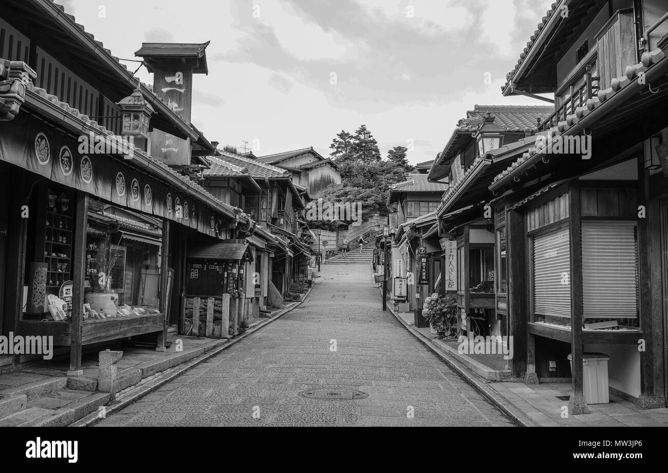 Kyoto, Japan - Jul 15, 2015. View of Ninenzaka Old Town in Kyoto, Japan. Kyoto was the Imperial ...