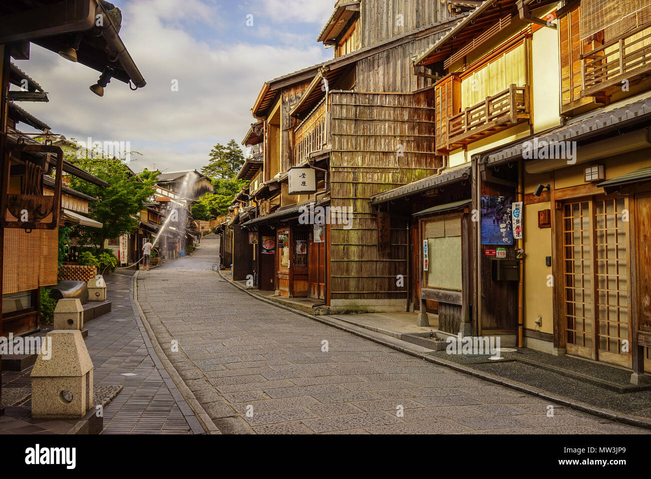 Kyoto, Japan - Jul 15, 2015. View of Ninenzaka Old Town in Kyoto, Japan. Kyoto was the Imperial ...