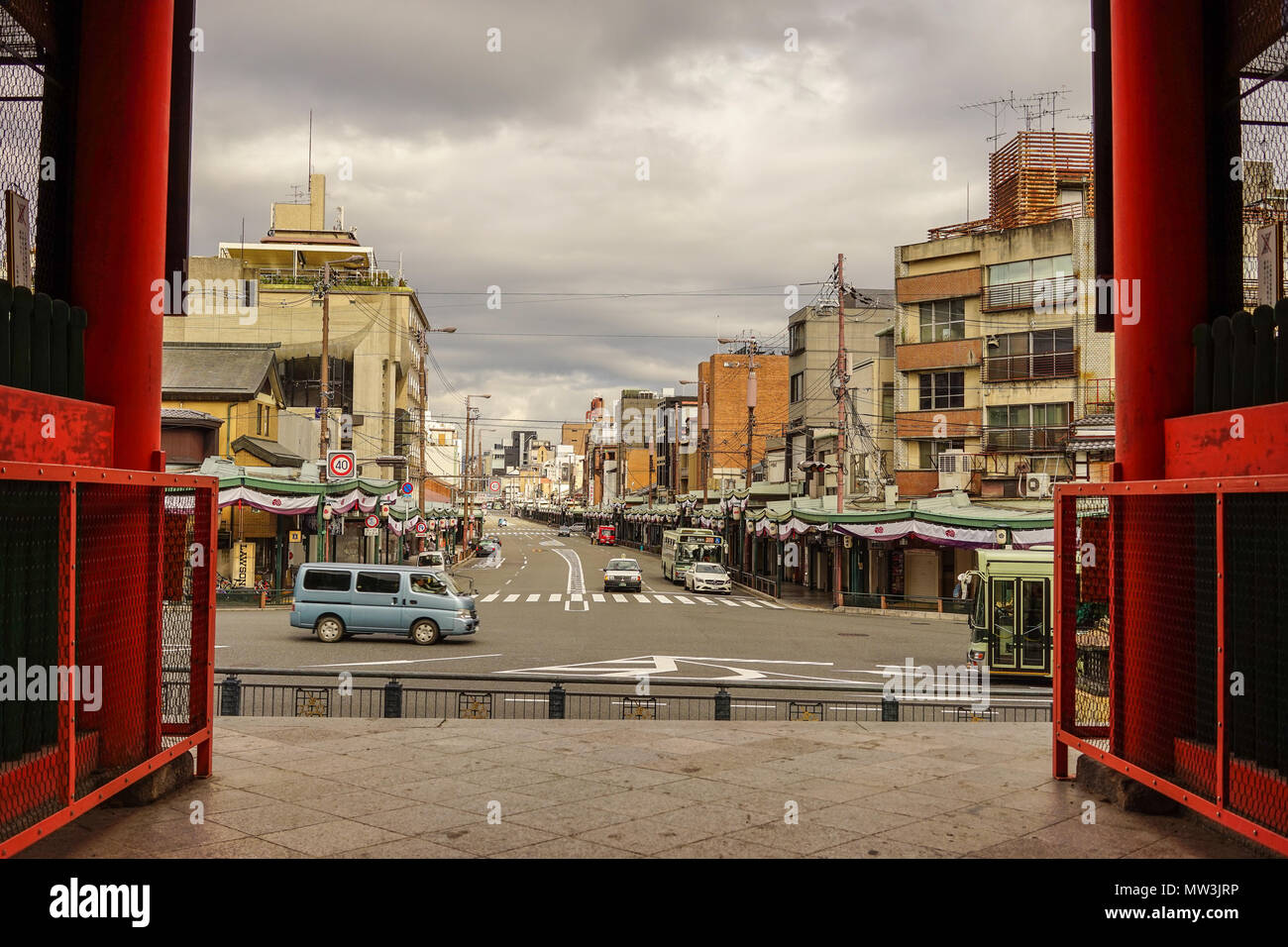 Kyoto, Japan - Jul 15, 2015. Street of Old Town in Kyoto, Japan. Kyoto ...