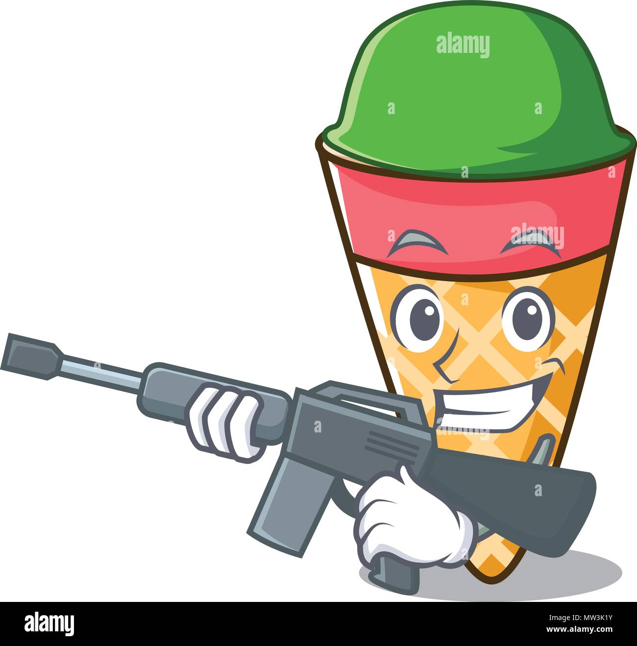 Army ice cream tone character cartoon Stock Vector Image & Art - Alamy