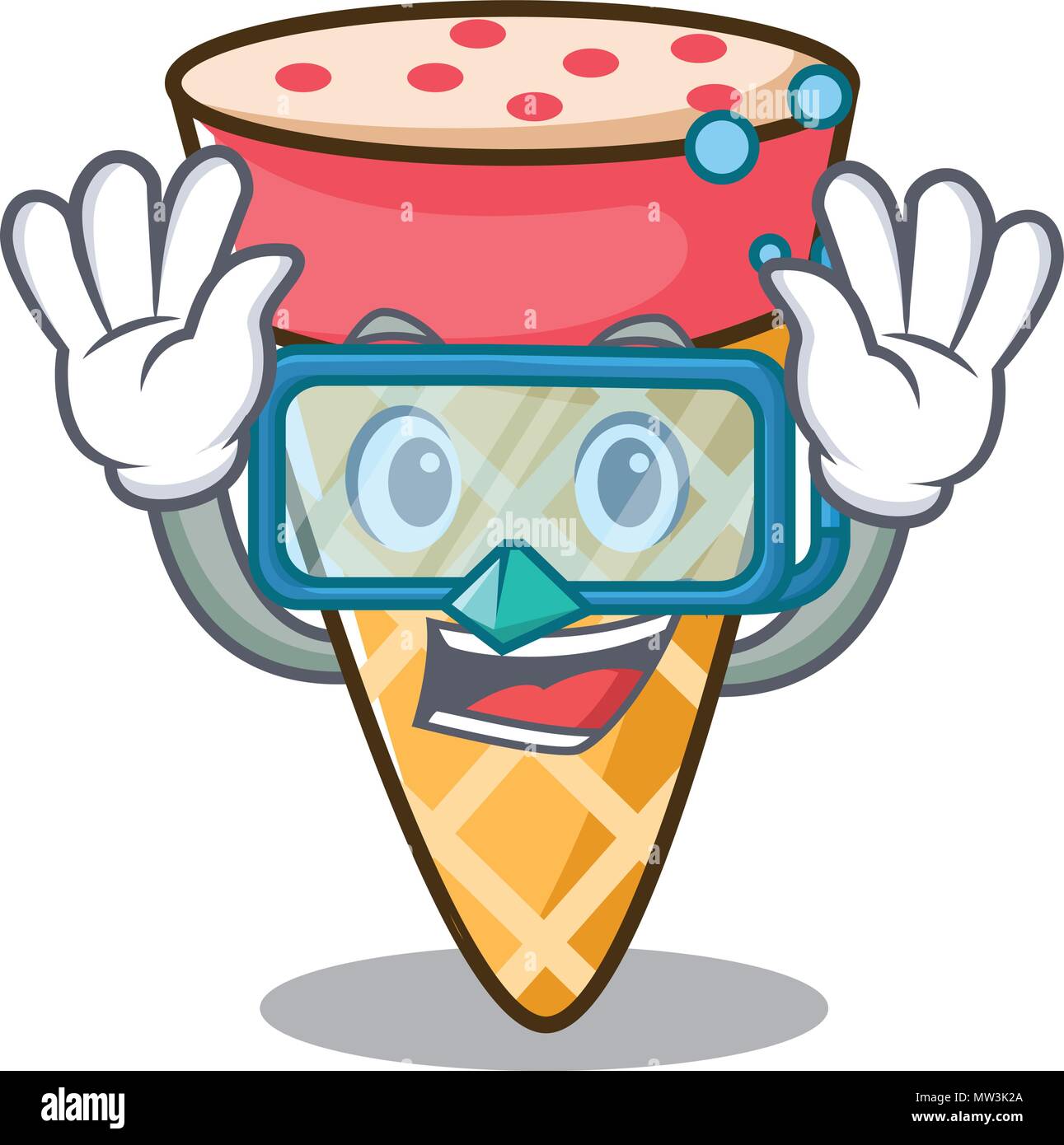 Diving ice cream tone character cartoon Stock Vector Image & Art - Alamy
