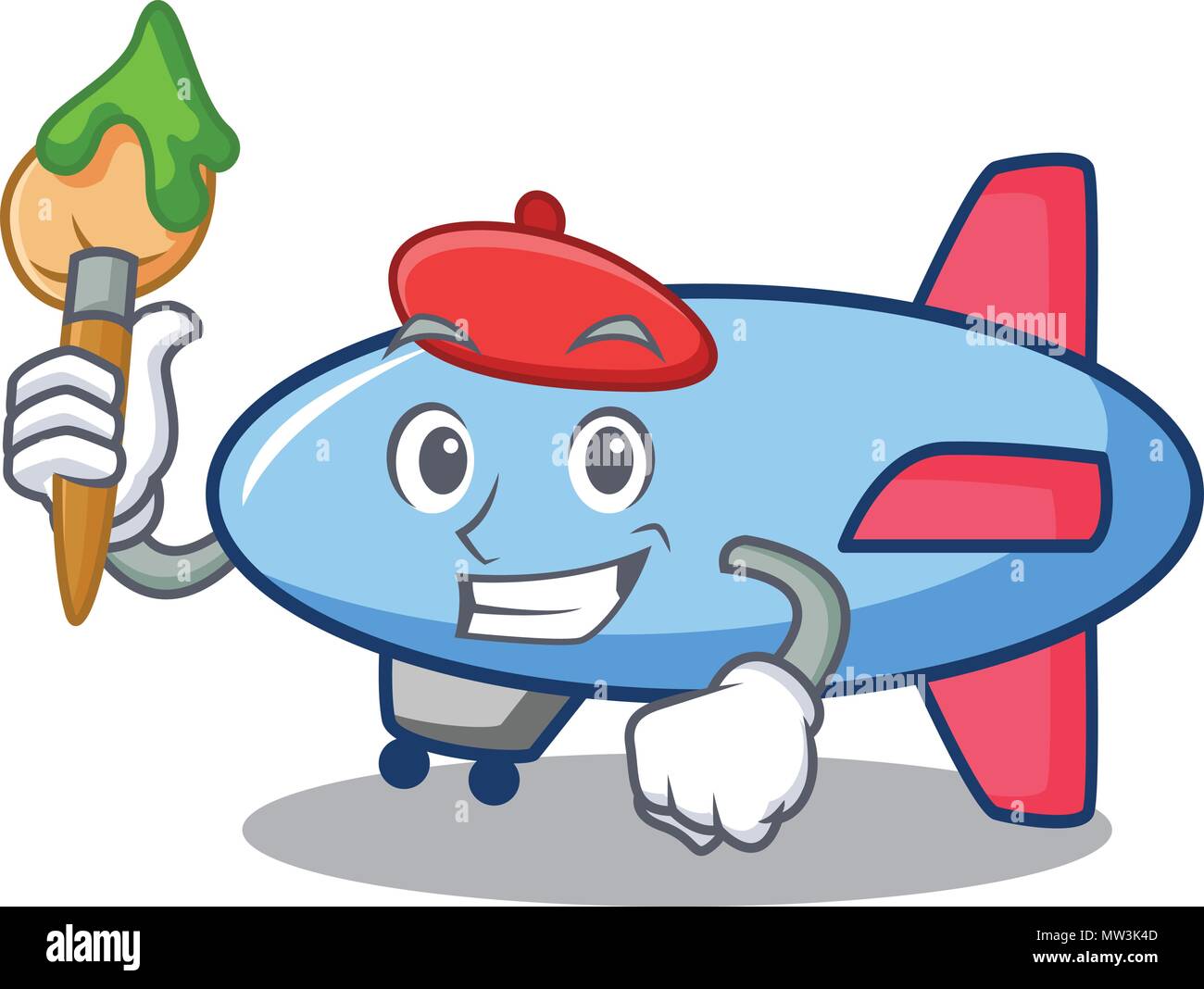 Artist zeppelin character cartoon style Stock Vector Image & Art - Alamy