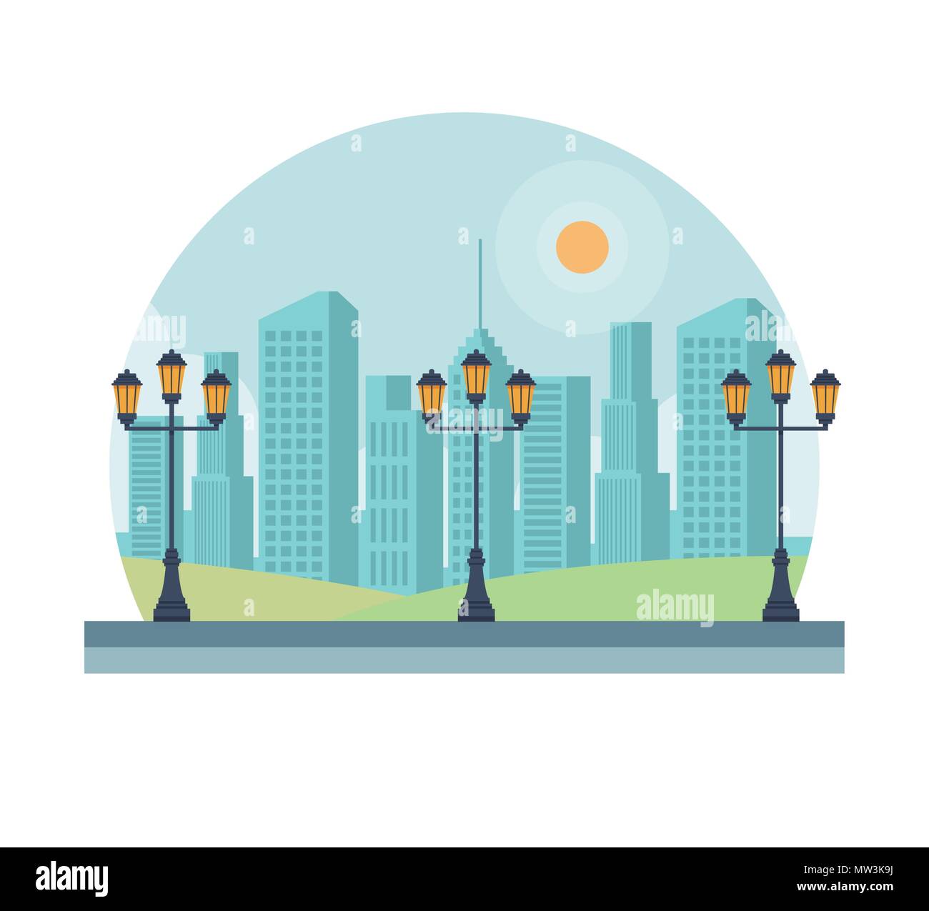 Empty fun park Stock Vector Images - Alamy