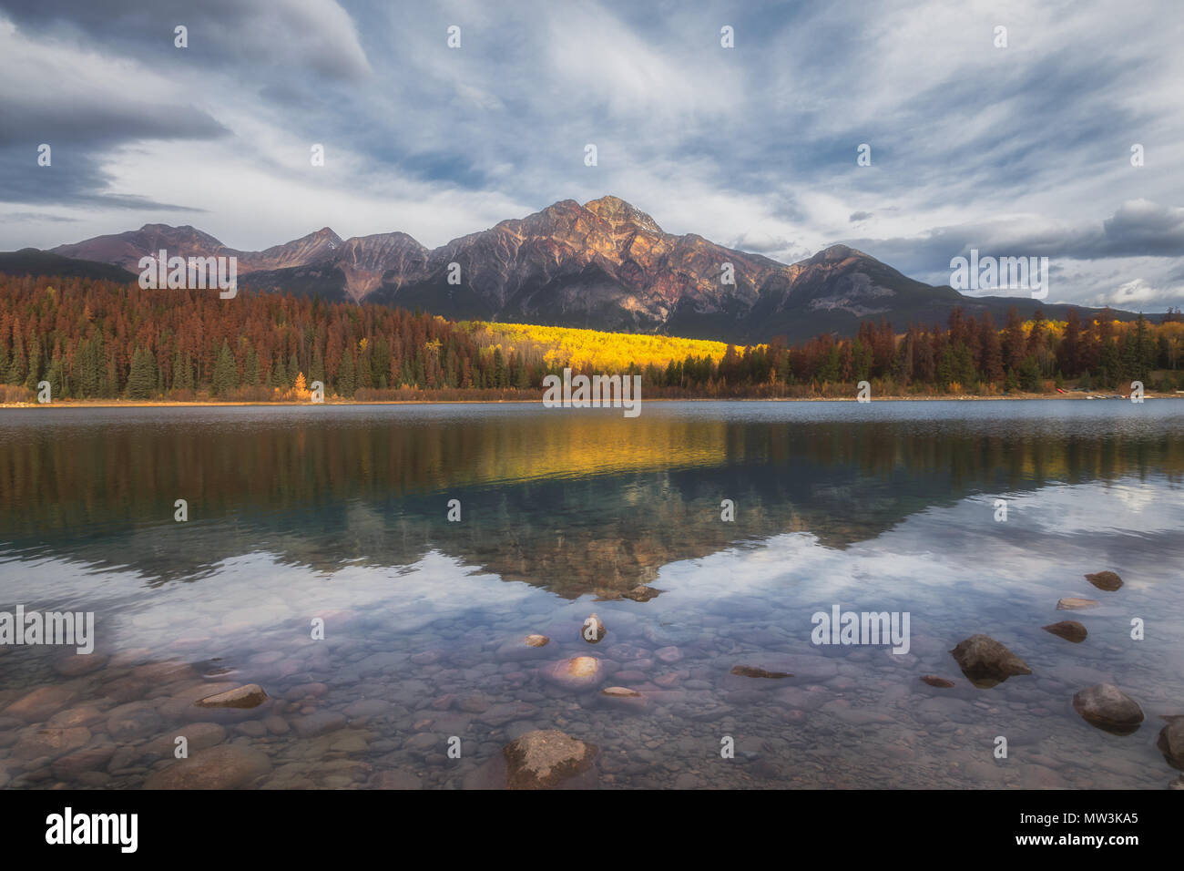 Pyramid mountain in Jasper National Park, Canada Stock Photo - Alamy