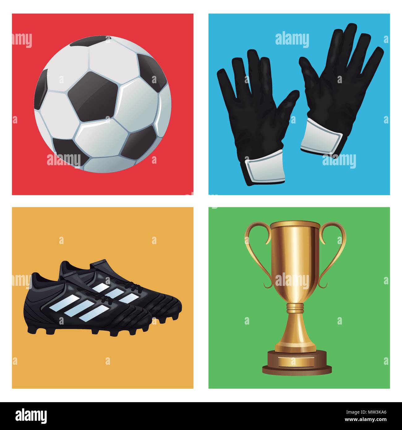 Set of soccer icons Stock Vector Image & Art - Alamy