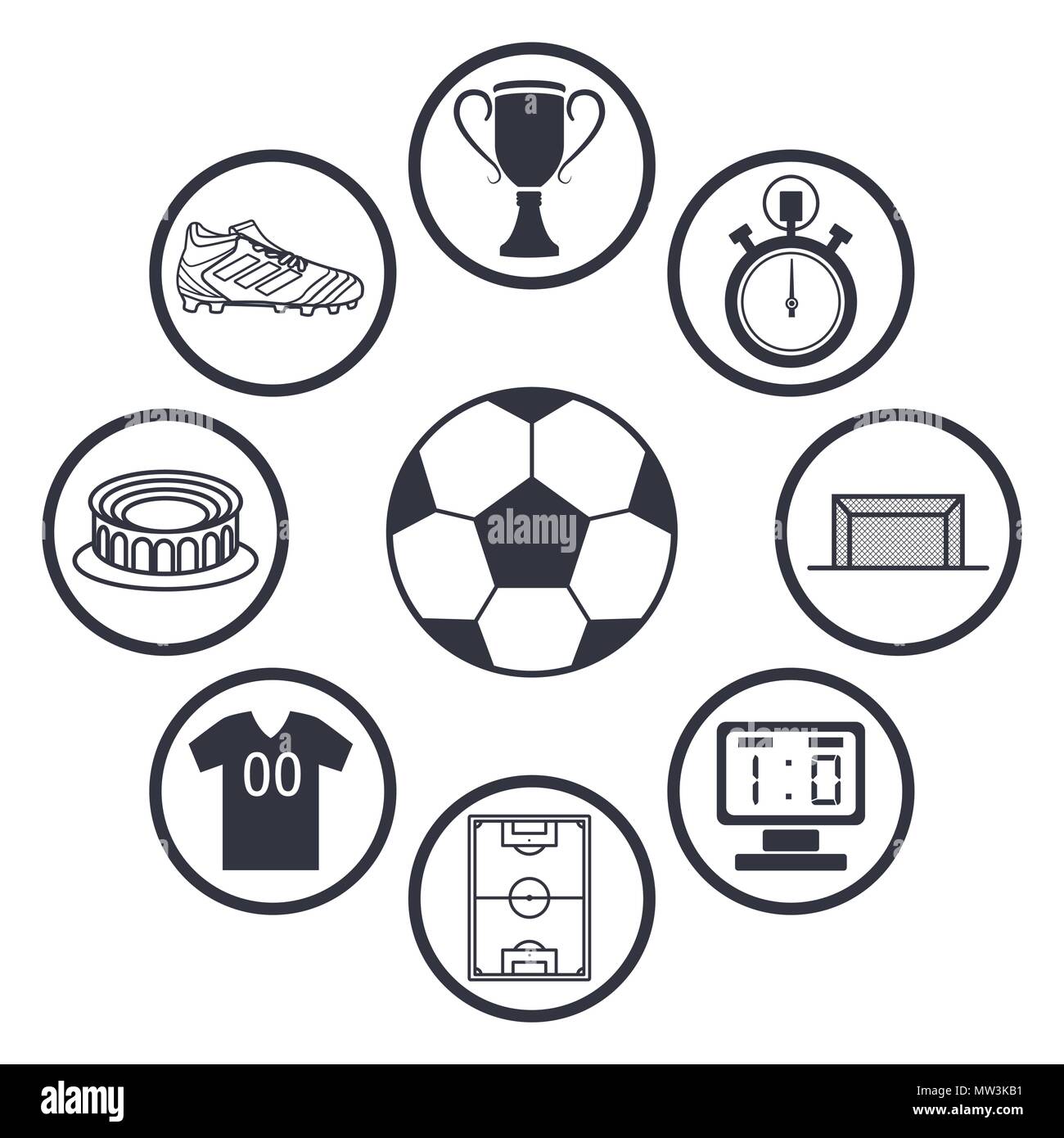 Football action scoring goal Stock Vector Images - Alamy