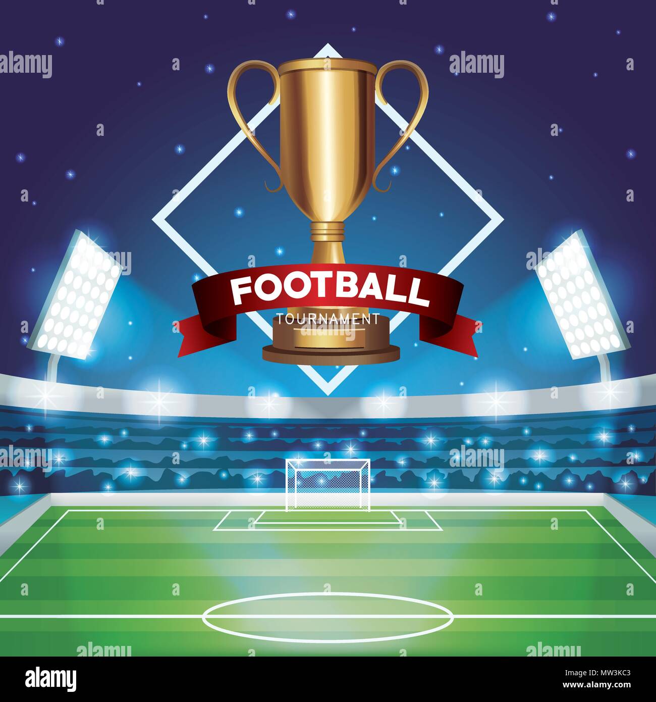 Football trophy fans Stock Vector Images - Alamy