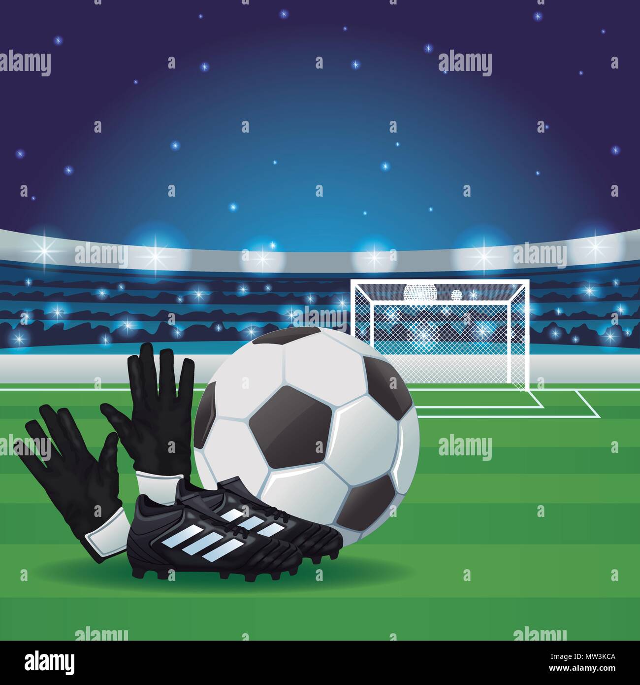 Football game and stadium Stock Vector Image & Art - Alamy