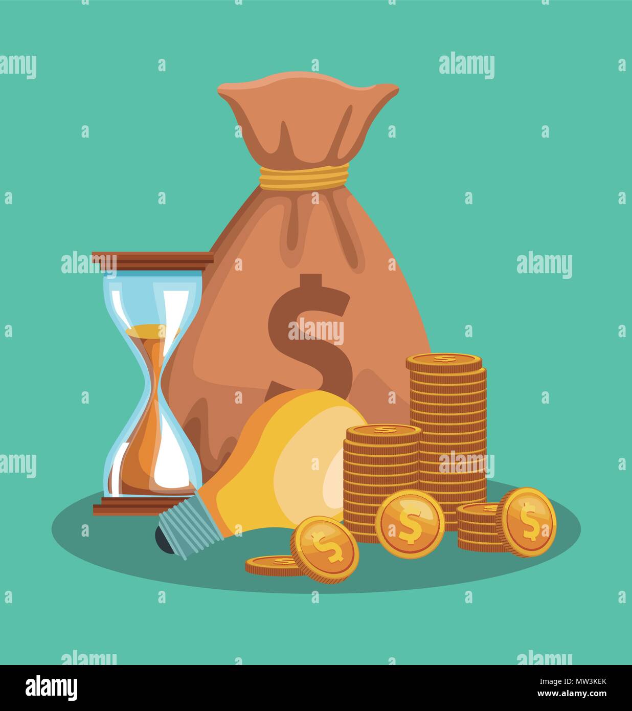 Money savings cartoon Stock Vector Image & Art - Alamy