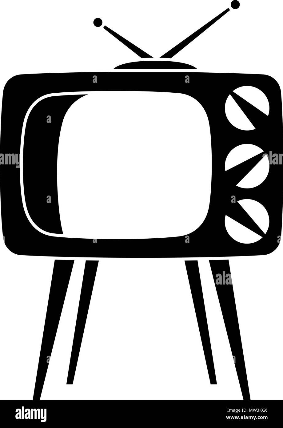 Retro tv on Black and White Stock Photos & Images - Alamy