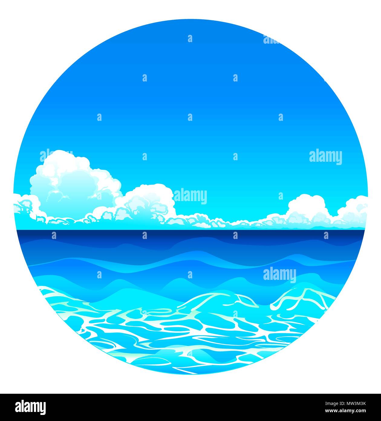 Summer sea design template Stock Vector Images - Alamy