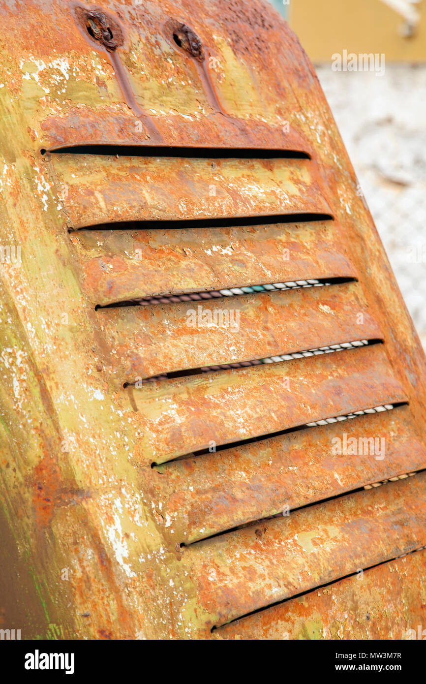 old tractor radiator grille, disused vehicle Stock Photo - Alamy